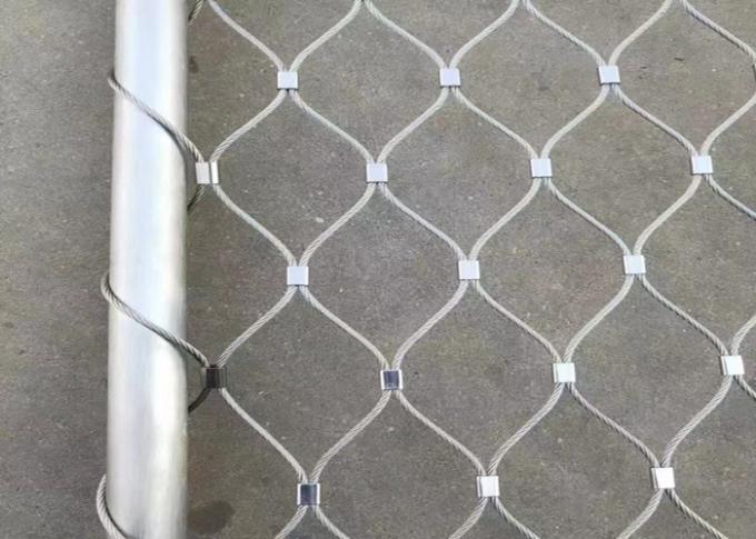 Woven 316l Stainless Steel Wire Rope Mesh For Handrail Commercial Guard ...