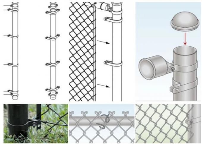 6ft Chain Link Fence Fabric Galvanized Pvc Coated Diamond Mesh Wire Roll