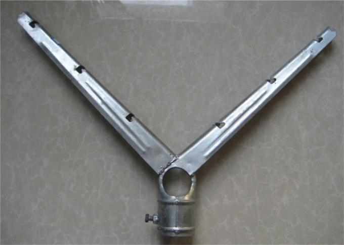 Galvanized V Shape Barbed Wire Extension Arm Six Strands For Security Fence