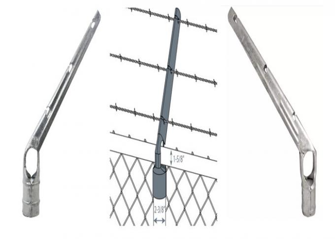 45° Barbed Wire Extension Arm , 3 Strand Galvanized Barb Wire Arm 2 1/2 ...