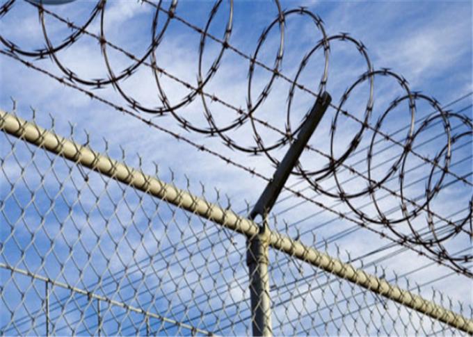 Pressed Steel Barbed Wire Chain Link Fence Extension Arm 3 Strand / 6 ...