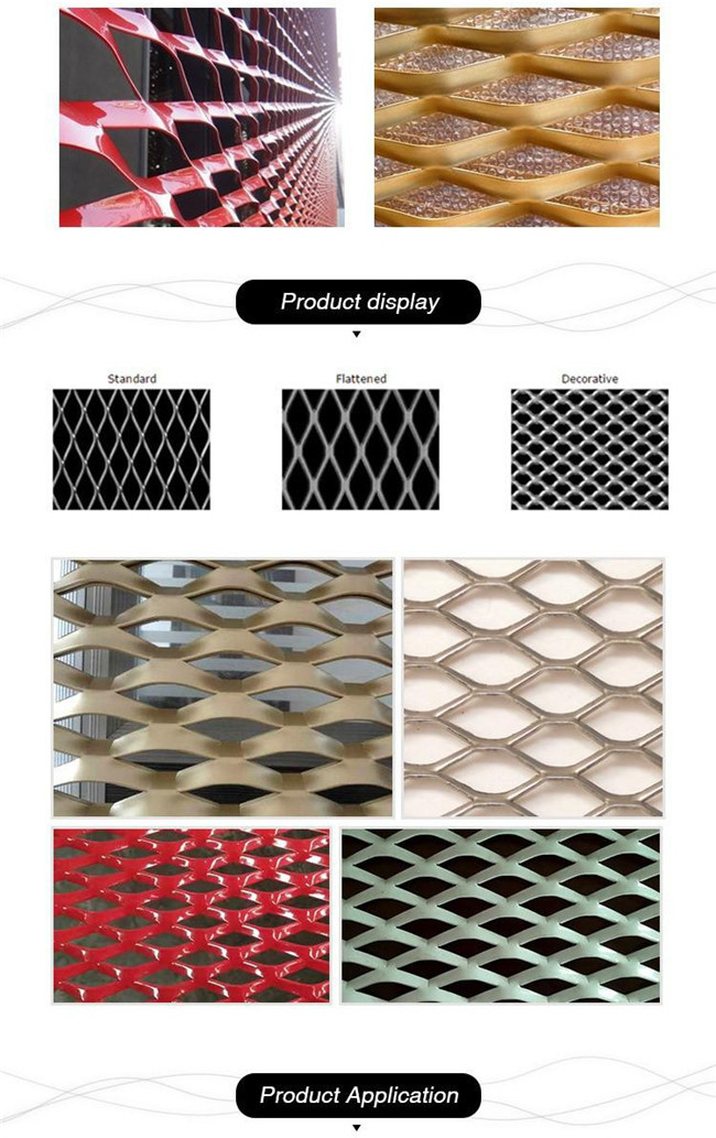 Expanded Decorative Aluminum Mesh Colorful Woven Netting For Outer Wall ...