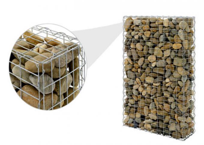 Landscape Gabion Stone Columns / Gabion Stone Cages For Garden Decoration