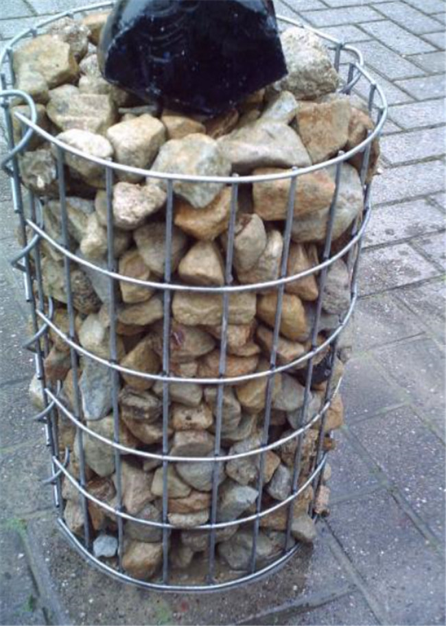 Landscape Gabion Stone Columns / Gabion Stone Cages For Garden Decoration