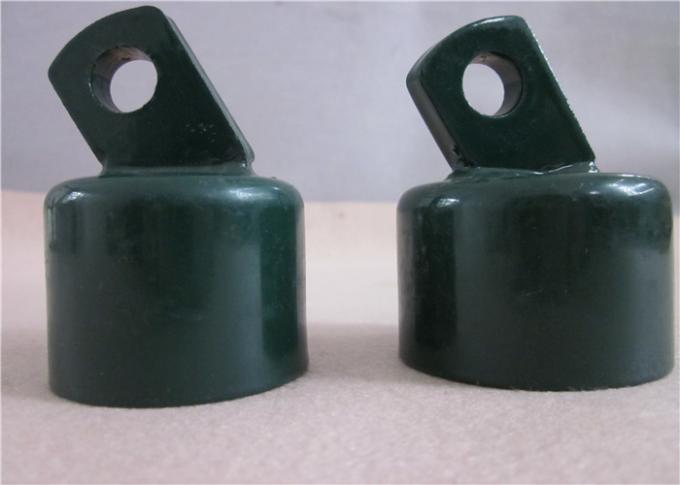 1-3/8" Green Color Chain Link Fence Rail End , Pressed Steel Top Rail ...